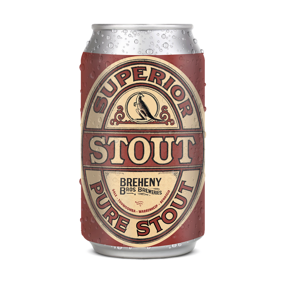 Superior Stout (24 X 355ml Cans) – Breheny Bros Brewery
